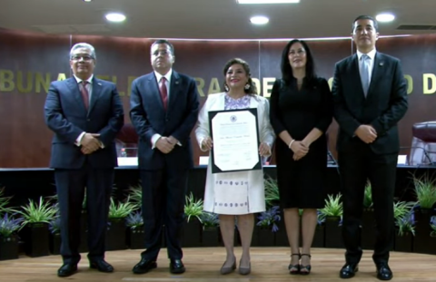 TECDMX entrega constancia de jefa de gobierno: Clara Brugada
